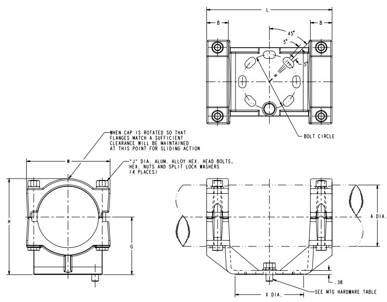 Buy Burndy UHG20A3, Cast Aluminum Bus Support Clamp, 3" IPS, 9.25 ...