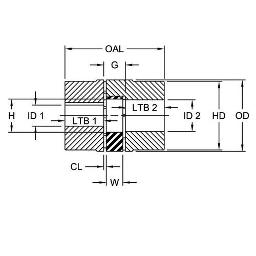 Buy Lovejoy 68514462060, CJ Hub B Style, Powder Metal, Coupling Size 55 ...