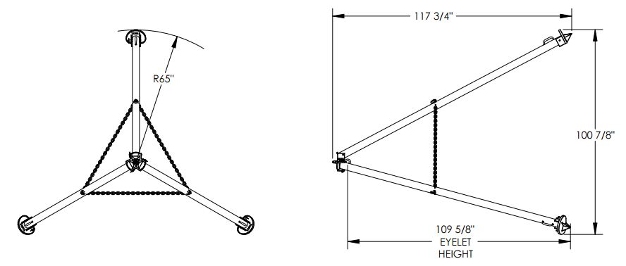 Buy Vestil TRI-SF, Tripod Hoist Stand with Fixed Height Legs - Mega Depot