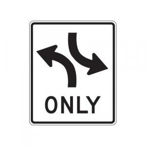 Buy Accuform FRR660RA, Lane Guidance Sign "Two-Way Left Turn Only ...