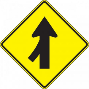 Buy Accuform FRW640RA, Sign "Left Lane Merge Symbol" - Mega Depot