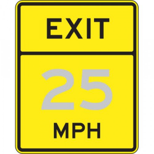 Buy Accuform FRW73925HP, High Intensity Prismatic Sign "Exit - 25 Mph ...