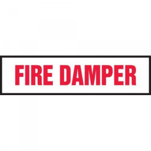 Buy Accuform LFXG476XVE, 1" x 4" Fire Safety Label "Fire Damper" - Mega ...