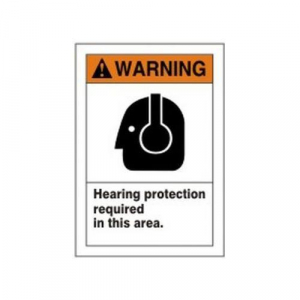 Buy Accuform LPPE300VSP, 5" x 3-1/2" Safety Label "Hearing Protection ...