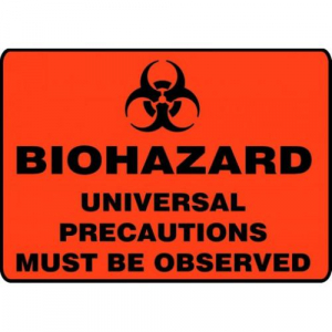 Buy Accuform MBHZ507VA10, Biohazard Safety Sign "Universal Precautions ...