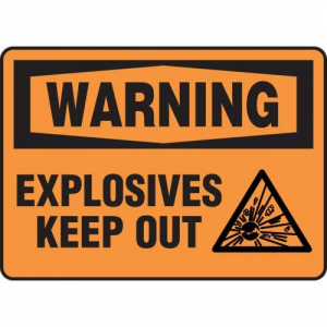 Buy Accuform MCHL304XT10, Safety Sign "Explosives Keep Out" Dura ...