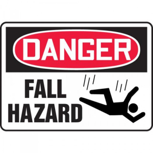 Buy Accuform MCRT147XP, Accu-Shield OSHA Sign "Danger Fall Hazard ...