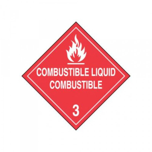 Buy Accuform MPLSP5FV1, DOT Placard "Hazard Class 3 - Combustible ...