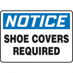 Buy Accuform MPPE867VS, Vinyl Sign "Notice - Shoe Covers Required ...