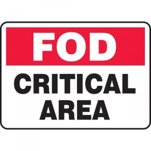 Buy Accuform MQTL531VS, 10" x 14" FOD Safety Sign "Critical Area ...