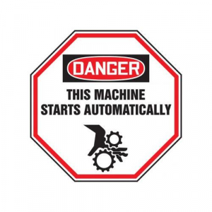 Buy Accuform MSHP179VS10, 18" Octagon Shape Sign "This Machine Starts ...