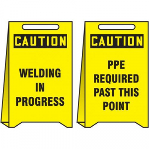 Buy Accuform PFE428, 20" x 12" OSHA Floor Sign "Welding In Progress ...