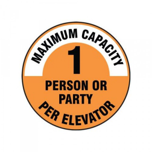 Buy Accuform PSW114OR, Pavement Print Sign, Capacity 1 Person Per ...