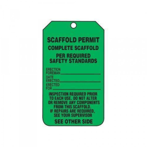 Buy Accuform TRS326PTP, Scaffold Status Tag "Scaffold Permit ...