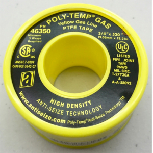 Buy Anti-Seize Technology 46350, Poly-Temp Yellow GAS Line PTFE Tape - Mega Depot