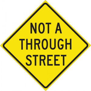 Buy Brady 115536, 24" x 24" Aluminum Not A Through Street Sign - Mega Depot