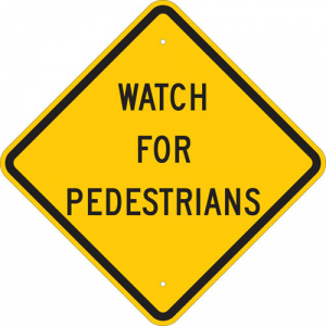 Buy Brady 124603, 18" x 18" Aluminum Watch For Pedestrians Sign - Mega ...