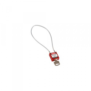 Buy Brady 146124, 8" Compact Cable Padlock KD - Red - Mega Depot