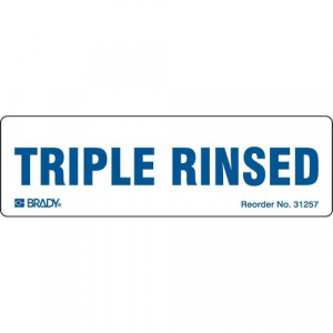 Buy Brady 31257LS, 141572 0.86 x 2.87" Triple Rinsed Paper Label - Mega ...