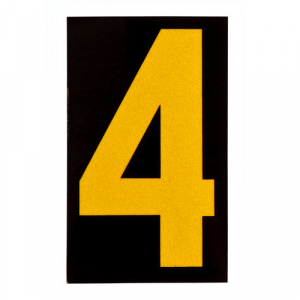 Buy Brady 5000-4, 50004 Reflective Number Label w/ Legend: 4 - Mega Depot