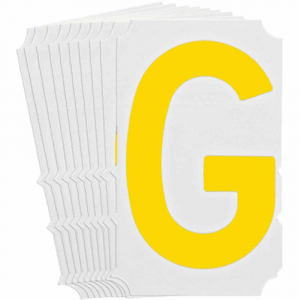 Buy Brady 5110P-G, Label, Letter "G" Yellow Gothic Font Quik-Align ...