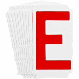 Buy Brady 5120P-E, Label, Letter "E" Red Gothic Font Quik-Align - Mega ...