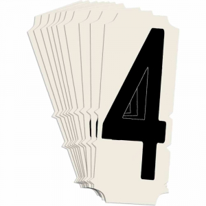 Buy Brady 6450P-4, Label, Number "4" Black Condensed Gothic Quik-Align ...