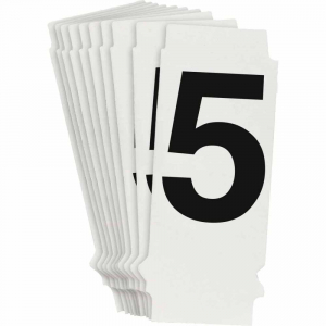 Buy Brady 8200P-5, Label, Number "5" Black Helvetica Font Quik-Align ...