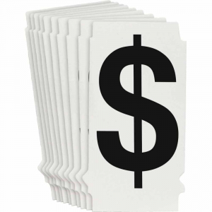 Buy Brady 8205P-$, Label, Symbol "$" Black Helvetica Quik-Align - Mega ...