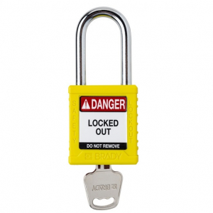 Buy Brady SDPL-YLW-38ST-019, Lockout Padlock, Yellow, Key Code 019 ...