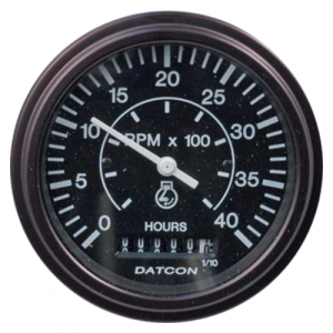 Buy Datcon 103686, 24M40 Tachometer with Hourmeter, 12 V, Black - Mega ...
