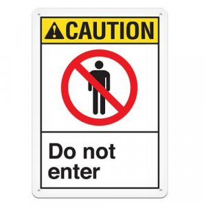 Buy GHS Safety ANS3006A, Aluminum Safety Sign "Caution Do Not Enter ...