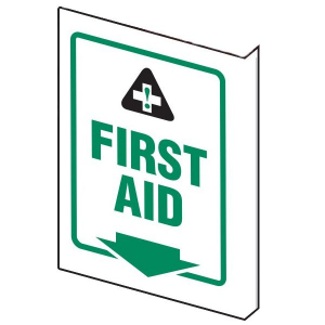 Buy GHS Safety DFS139P, Projected Sign "First Aid", 10" x 14" - Mega Depot