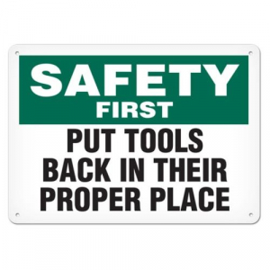 Buy GHS Safety SA5030A, Sign Safety "Put Tools Back in Their Proper ...