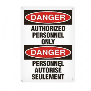 Buy GHS Safety SC6000V, Danger Sign "Authorized Only" 14" x 20" VynMark ...