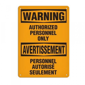 Buy GHS Safety SC6014V, Warning Sign "Authorized Only" 14" x 20 ...