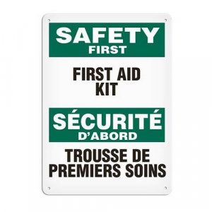 Buy GHS Safety SA6029V, Safety Sign "First Aid Kit" 7" x 10" VynMark ...