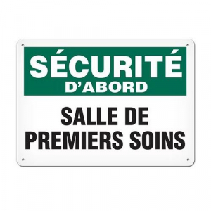 Buy GHS Safety SCF5000V, Safety Sign "Salle de Soins" 14" x 20" VynMark ...
