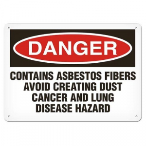 Buy GHS Safety SC1080P, Sign Danger "Contains Asbestos Fibers" - Mega Depot