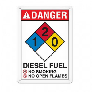 Buy GHS Safety SC4500V, Sign "Danger Diesel Fuel", 14" x 20" - Mega Depot