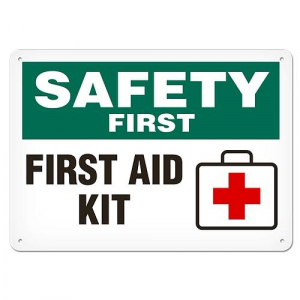 Buy GHS Safety SC5001P, Safety First Sign "First Aid Kit" 14" x 20 ...