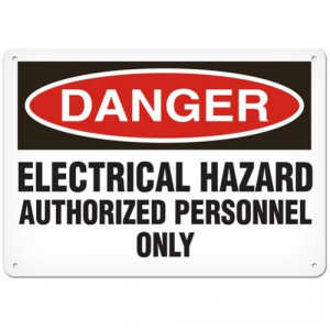 Buy GHS Safety SS1132AL, Sign "Danger - Electrical Hazard Authorized P ...