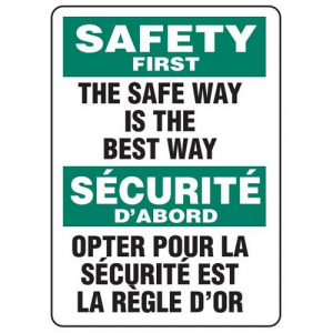 Buy GHS Safety SS6034A, Safety Sign "The Safe Way is The Best Way ...