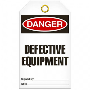 Buy GHS Safety TG1008RP, Tag "Danger - Defective Equipment" - Mega Depot