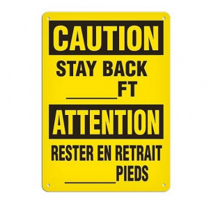 Buy Incom SC6011V, Caution Sign "Stay Back FT" 14" x 20" VynMark - Mega ...