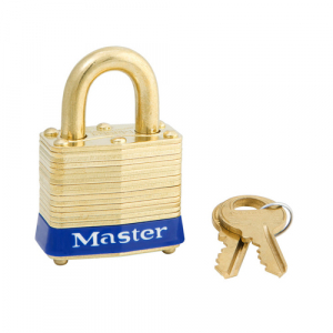 Buy Master Lock 4KAB, No. 4 Wide Laminated Padlock, Brass Shackle ...