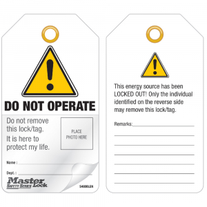 Buy Master Lock S4800LEN, "Do Not Operate" Safety Tag - Mega Depot