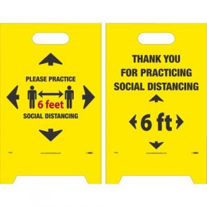 Buy NMC FS43, "6ft Practice Social Distance", Double-sided Floor Sign ...