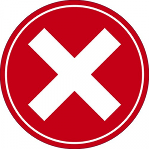 Buy NMC ISO472AP50, Red X, Label, 4x4, Adhesive Backed Vinyl - Mega Depot