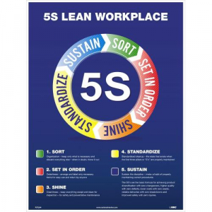 Buy NMC PST204, "5S Lean Workplace", Poster, Polytag - Mega Depot